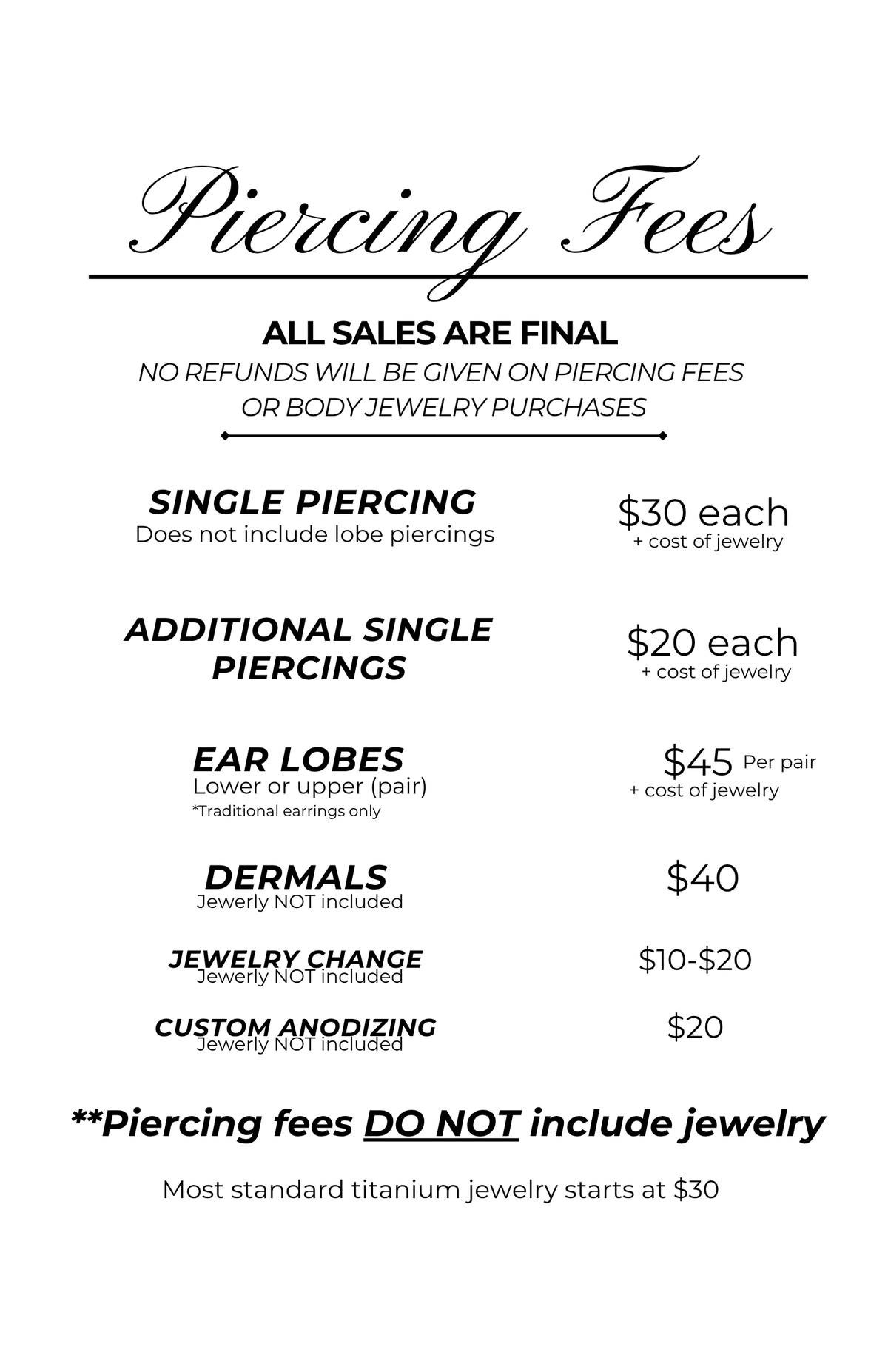 Piercing Services – Legacy Tattoo Collective